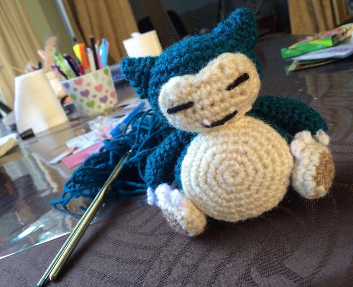 Snorlax Crochet Pattern fixed the ear issue too | Etsy