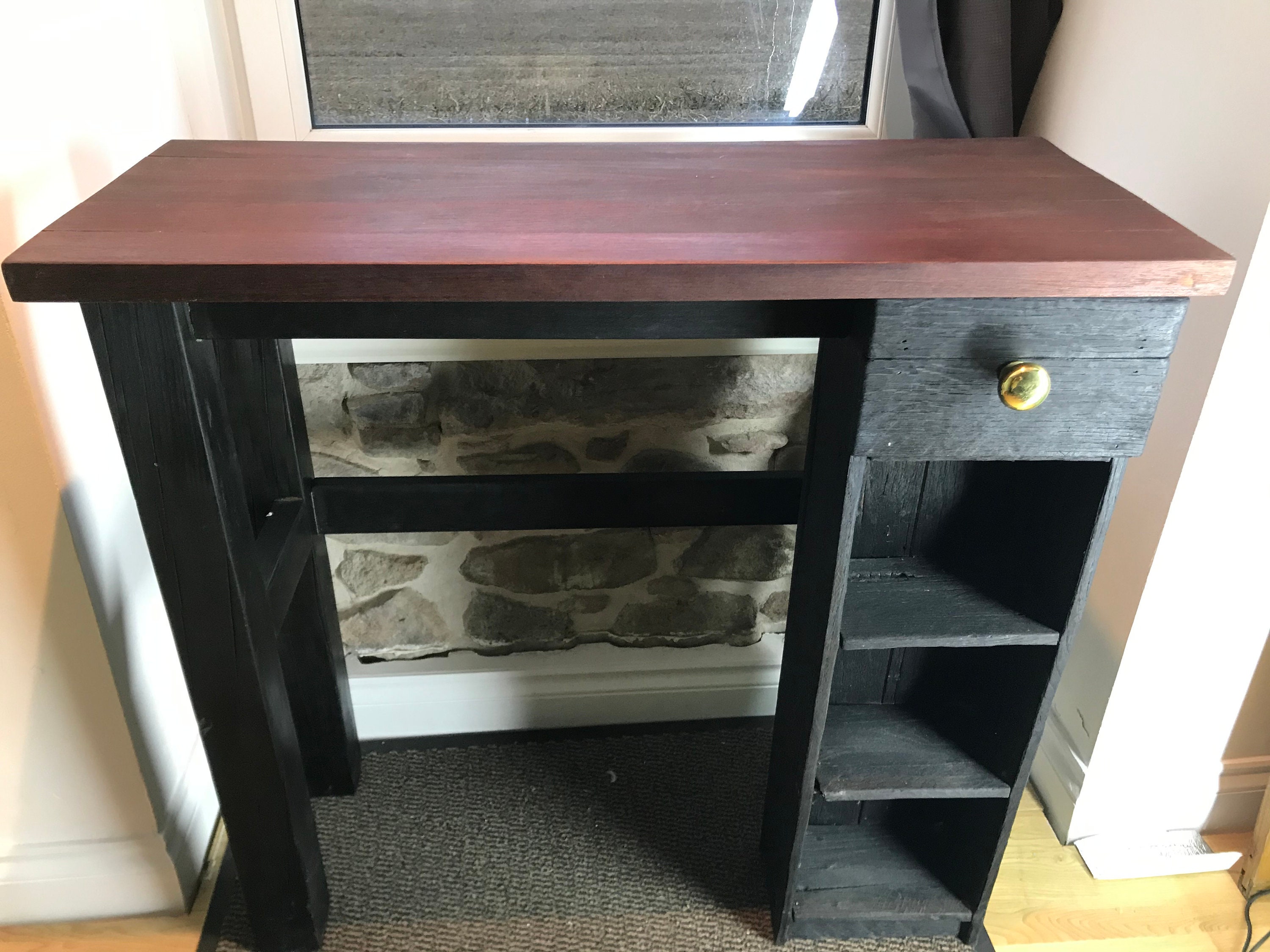 Handmade Meranti/ Oak Wood Desk - Etsy