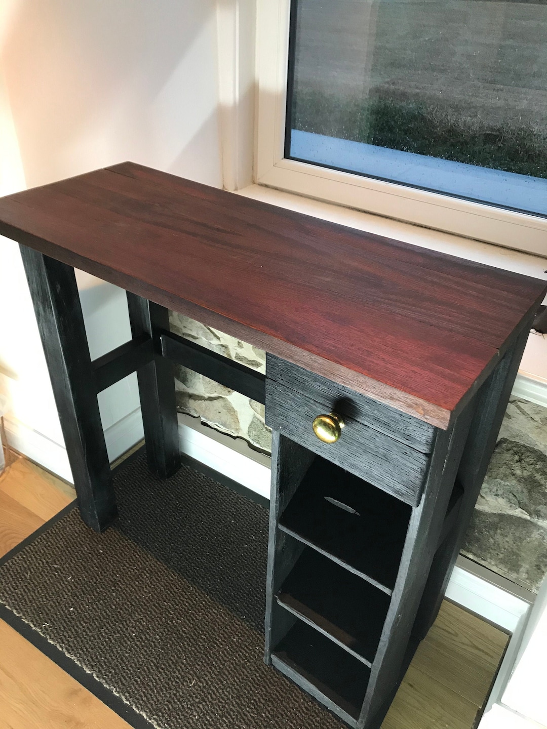 Handmade Meranti/ Oak Wood Desk - Etsy