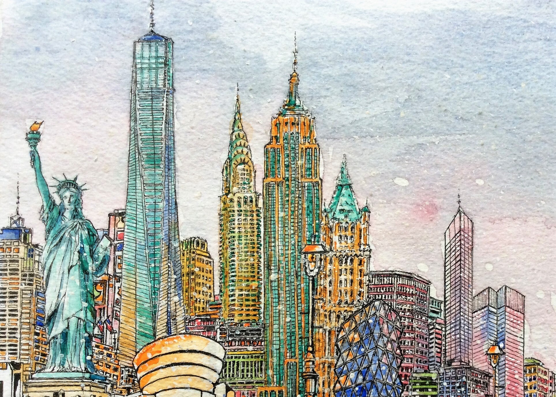 New York Printnyc Iconic Cityscapebrooklyn Bridge Artny - Etsy UK