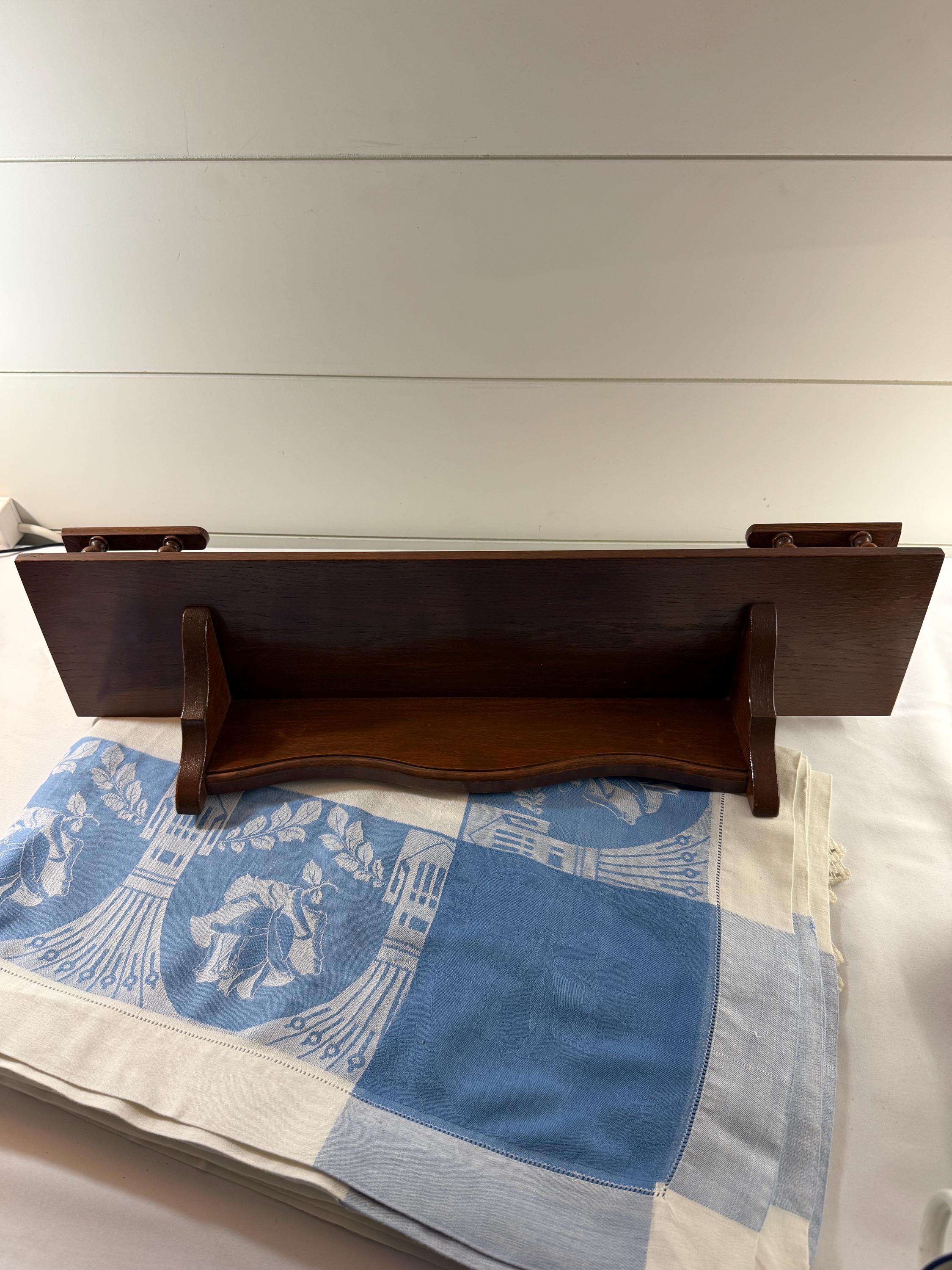 Vintage Wood Shelf With Spindle Railings on the Corners Solid Wood 26 ...