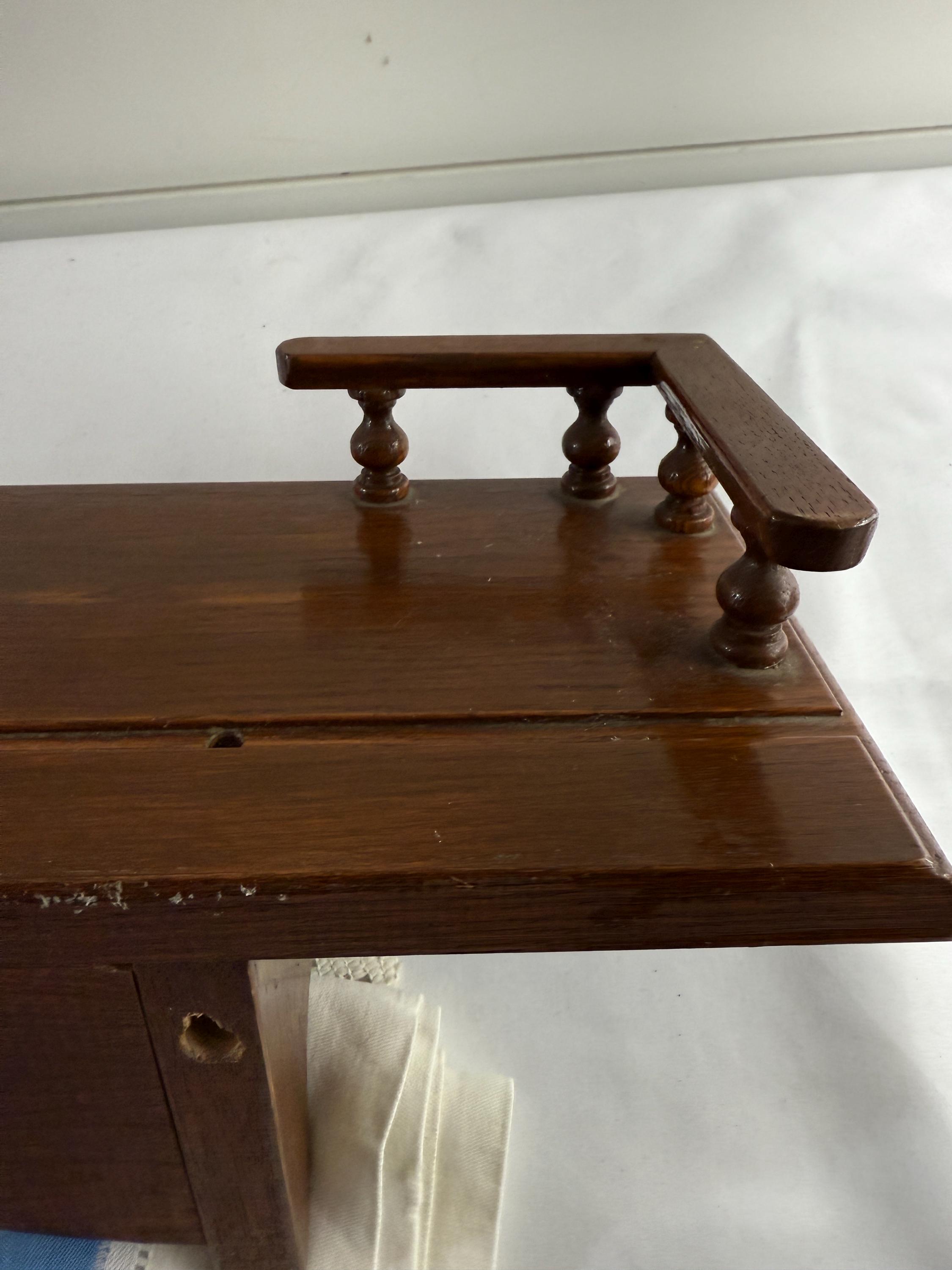 Vintage Wood Shelf With Spindle Railings on the Corners Solid Wood 26 ...