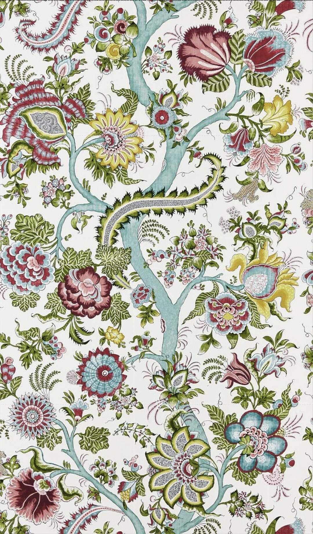 Scalamandre Palampore Wallpaper, Designer Wallpaper, Floral, Large ...