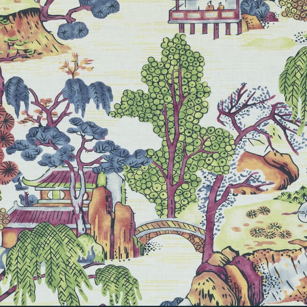 Asian Print Fabric - Etsy