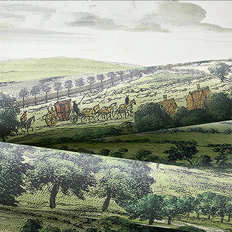 Whitcombe Park Mural Wallpaper: English Countryside 3-panel Set - Etsy