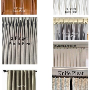 Custom Linen Blend Drapery Panels: Pinch Pleated, Euro Pleated, Back ...