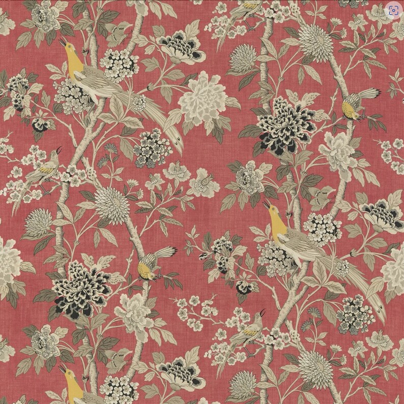 Hydrangea Bird Fabric by GP and J Baker: Custom Curtains, Pillows and ...