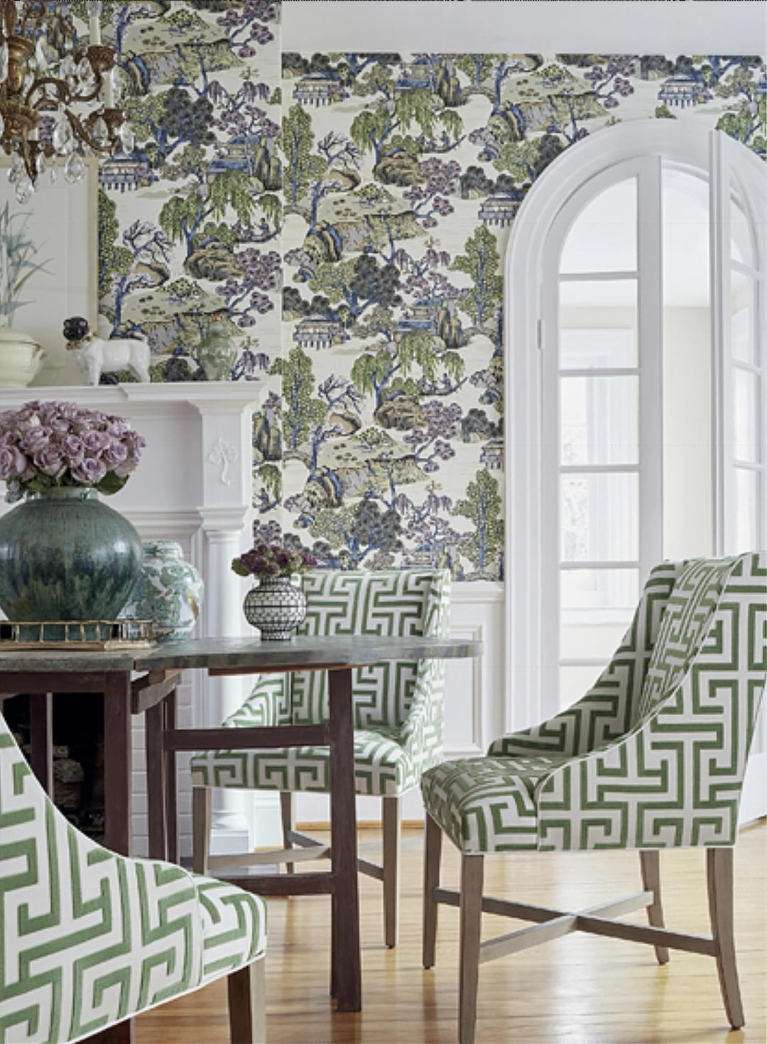 Thibaut Wallpaper Asian Scenic, Designer Wallpaper, Birds, Large Print ...