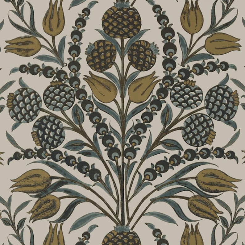 Thibaut Cornelia Wallpaper, Designer Wallpaper, Vintage Look, Large ...