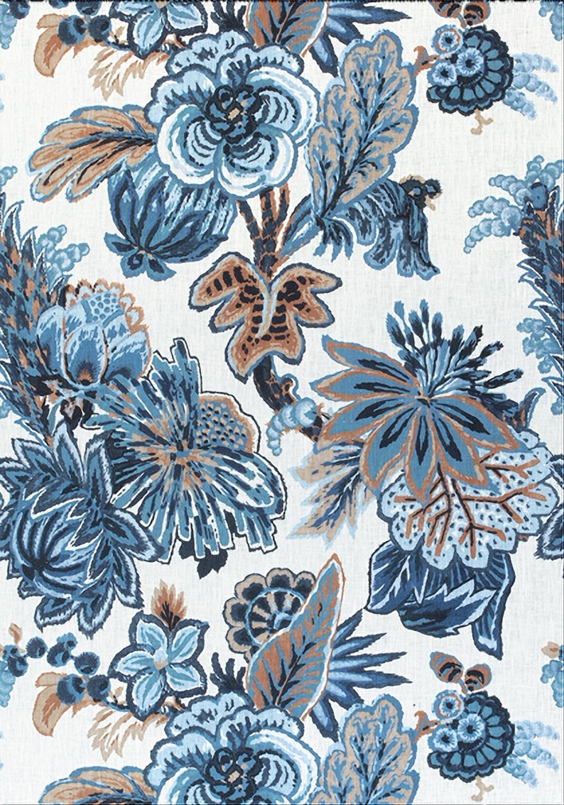 Floral Gala Fabric by Thibaut for Drapery, Pillows and Home Decor. - Etsy