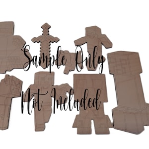 Minecraft SVG DFX Digital Bundle, Silhouette Cameo, Cricut and Laser ...