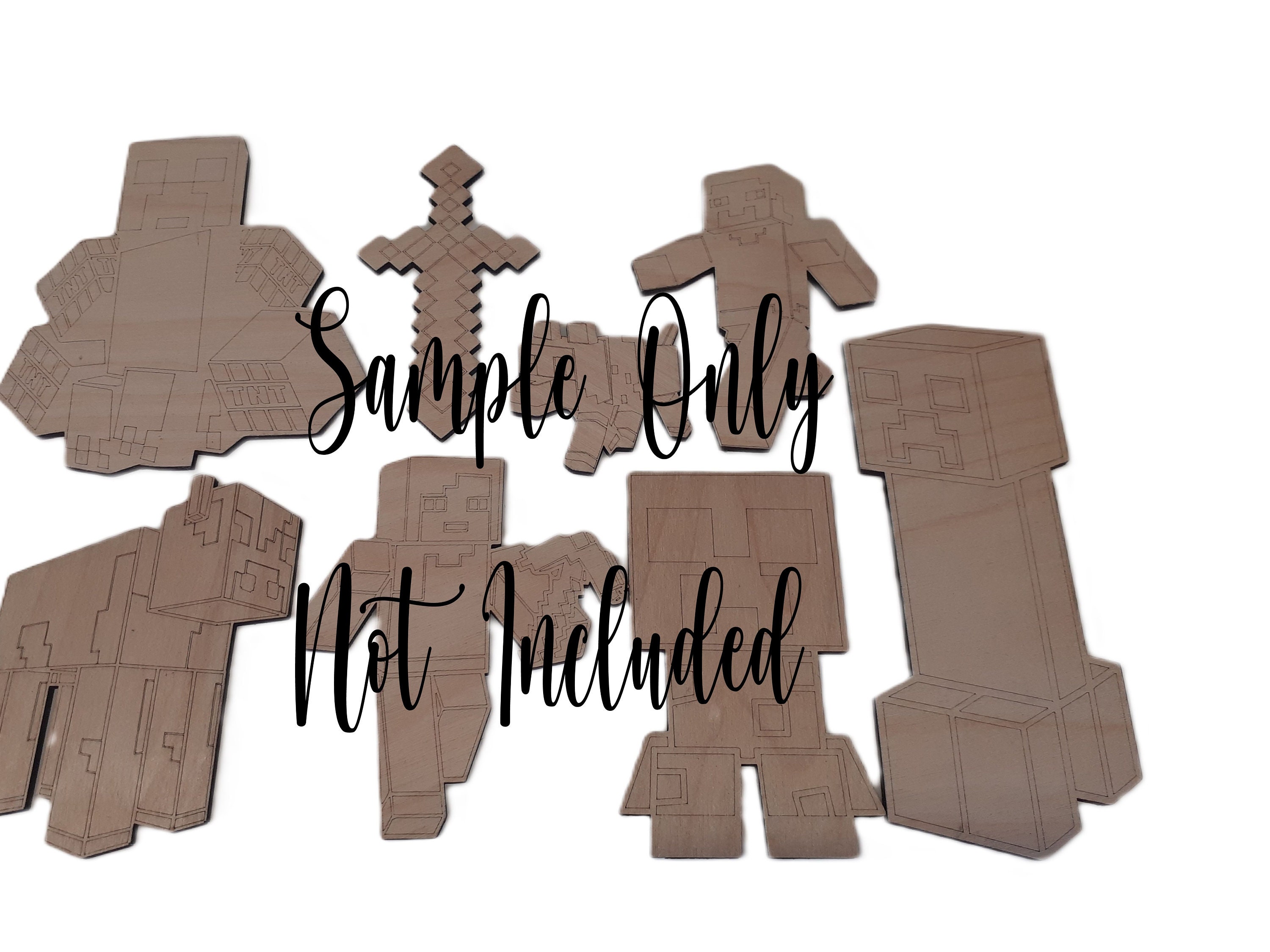 Minecraft SVG DFX Digital Bundle, Silhouette Cameo, Cricut and Laser ...