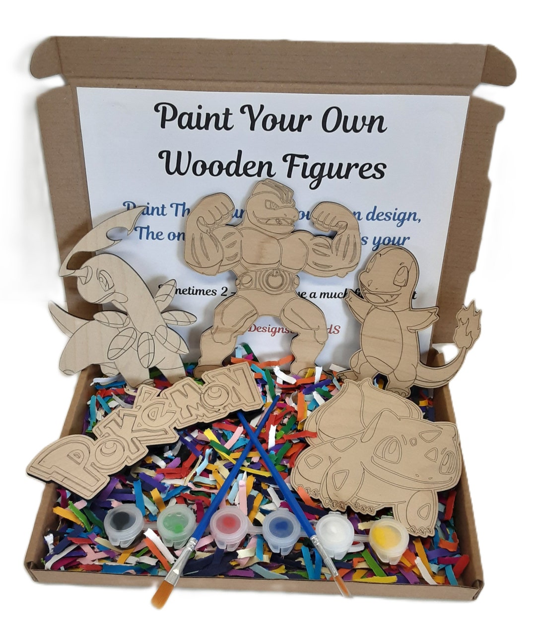 Pokeman Activity Box to Paint and Decorate - Childs Painting Kit - Gift ...