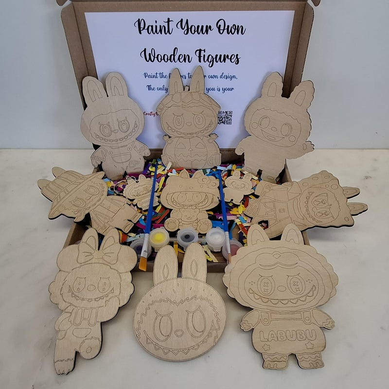 Paintable Labubu - Etsy