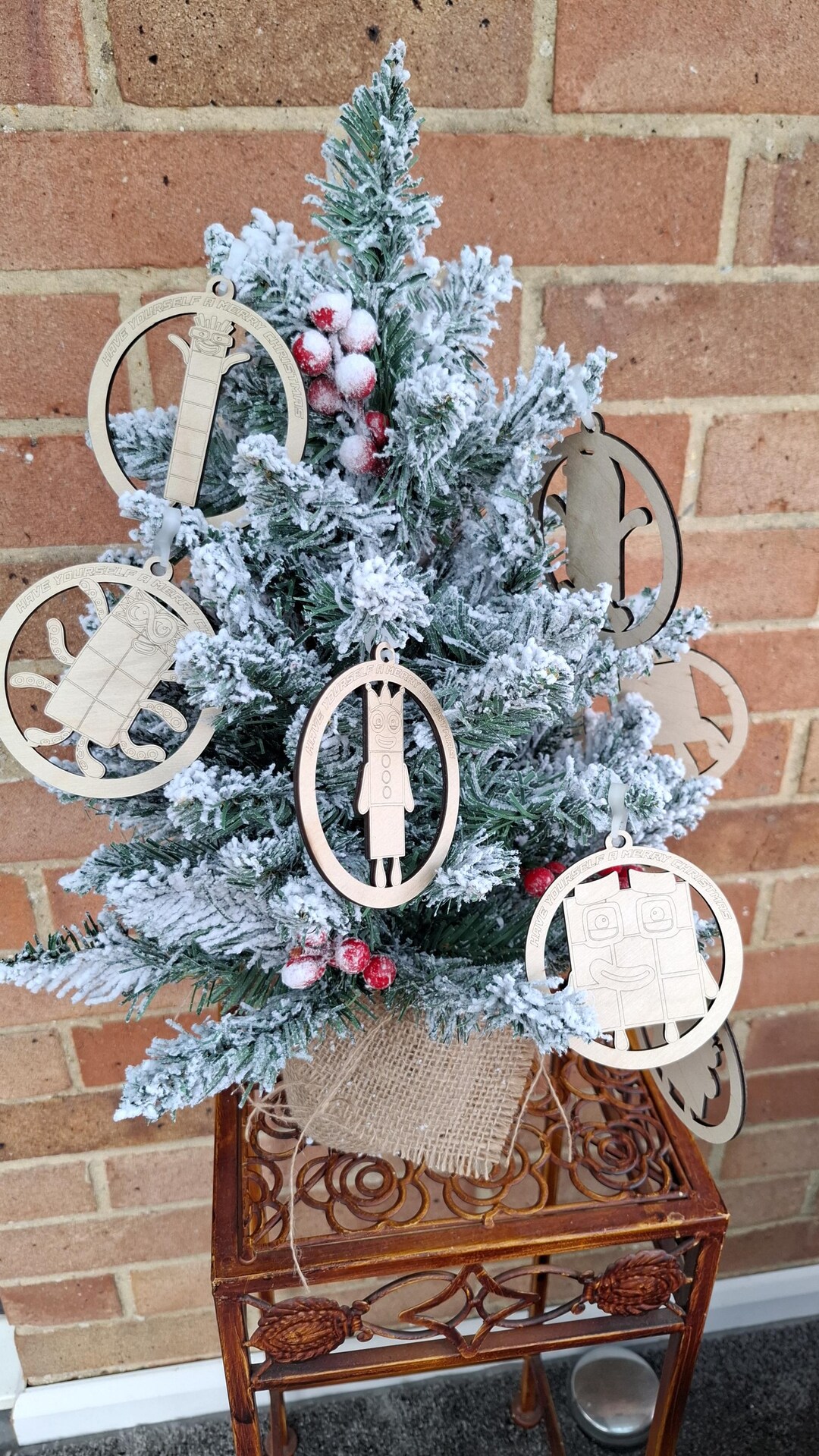 Numberblocks Christmas Baubles, Tree Decorations, Wooden Baubles ...