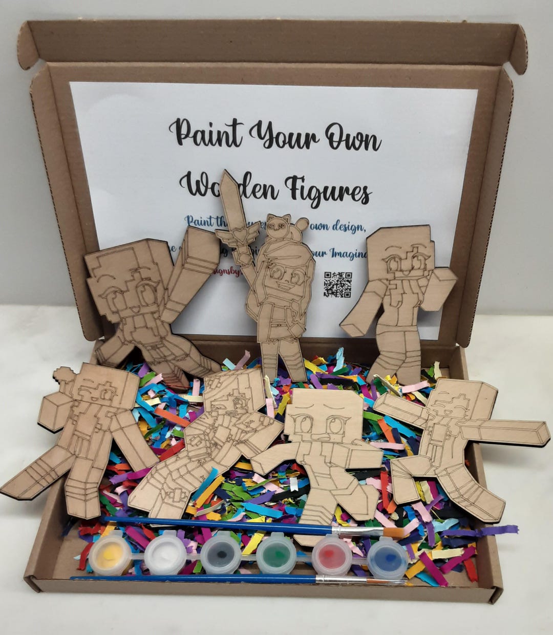 Aphmau Minecraft Wooden Paintable Figures - Paint Your Own - Kids ...