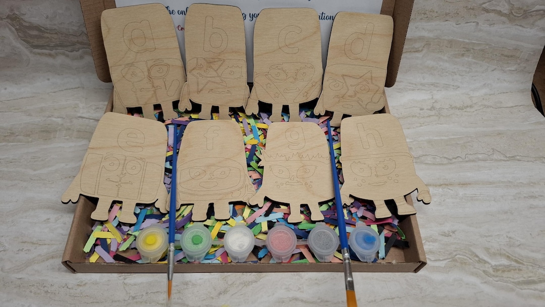 DIY Alphablocks Wooden Figures: Paint Your Own Learning Set, Wooden ...