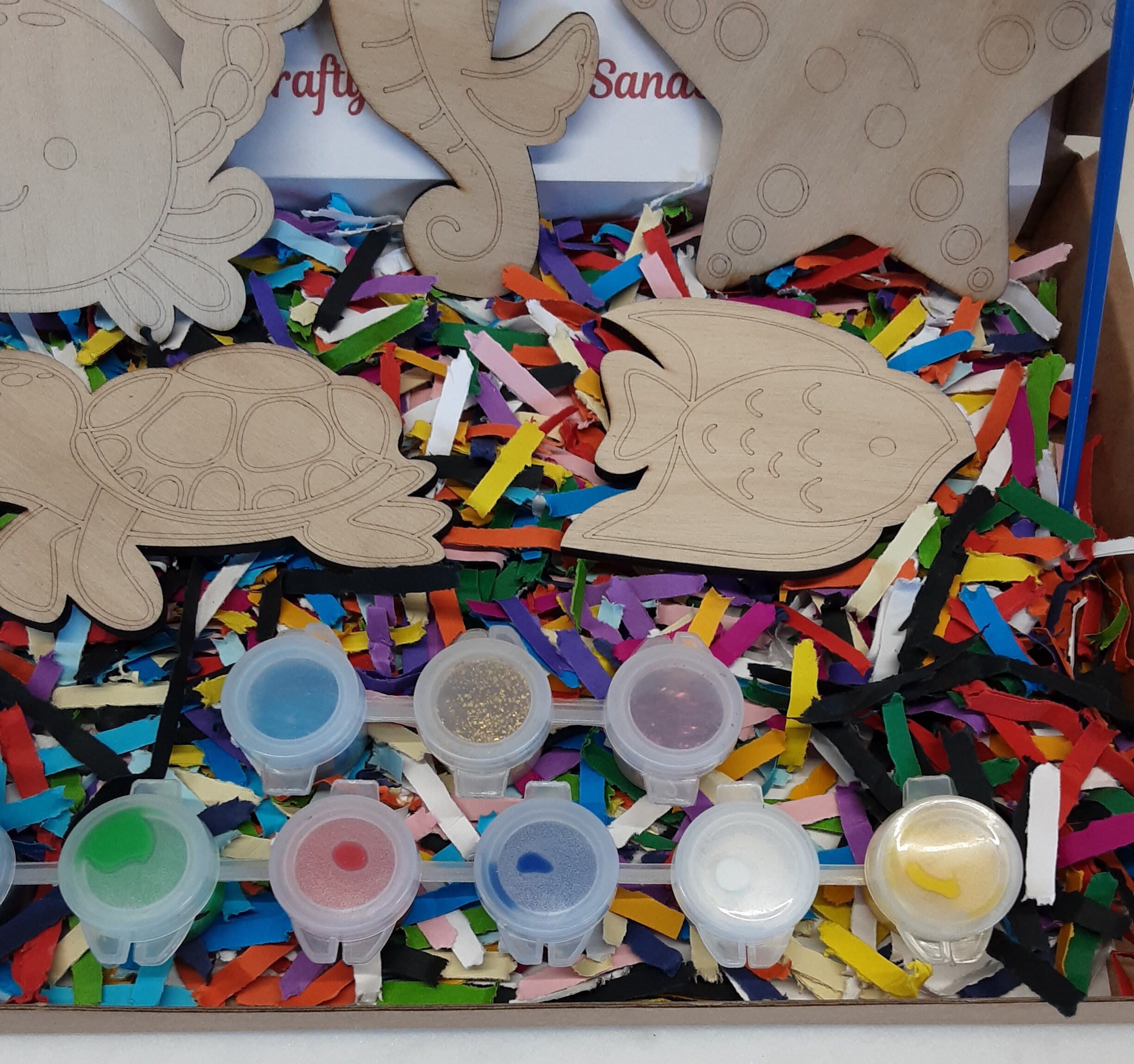 Paint Your Own PYO Sea Animals Paintable Craft Kit Childs DIY Painting ...