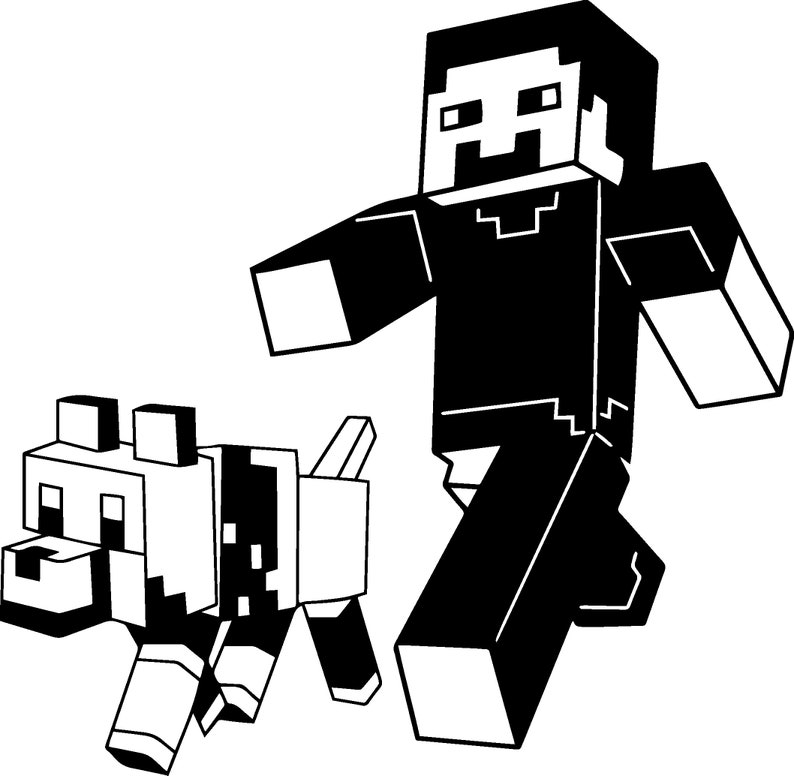 Minecraft SVG DFX Digital Bundle, Silhouette Cameo, Cricut and Laser ...