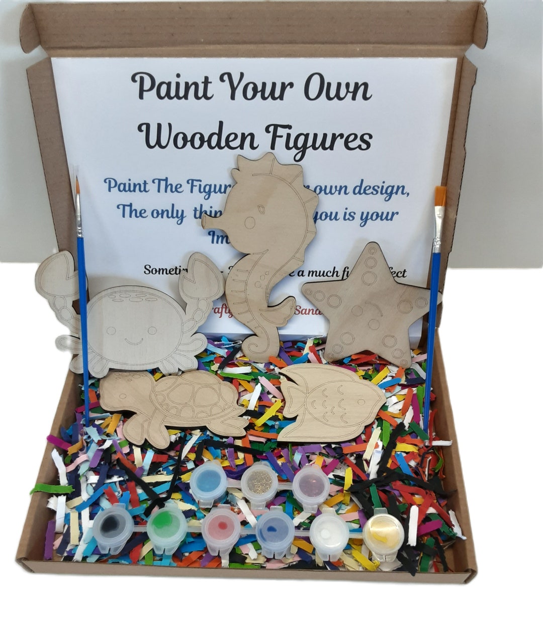 Paint Your Own PYO Sea Animals Paintable Craft Kit Childs DIY Painting ...