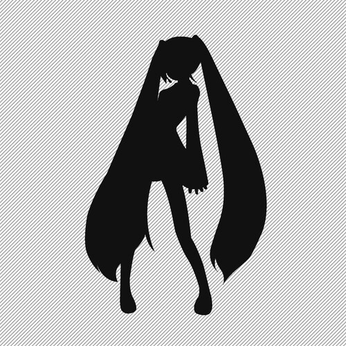Vinyl Decal Hatsune Miku Silhouette - Etsy