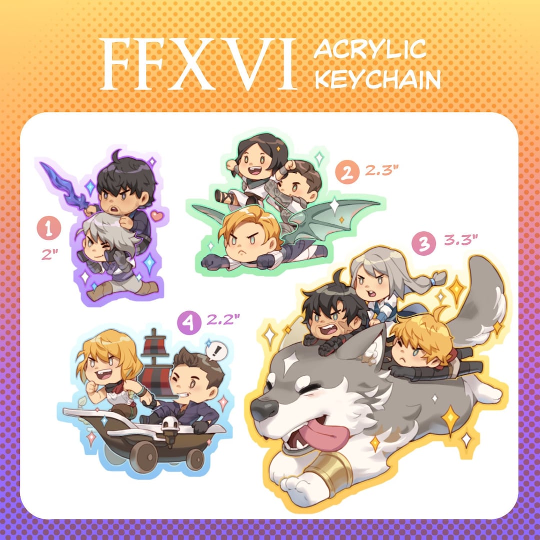 FFXVI Chibi Keychains - Etsy