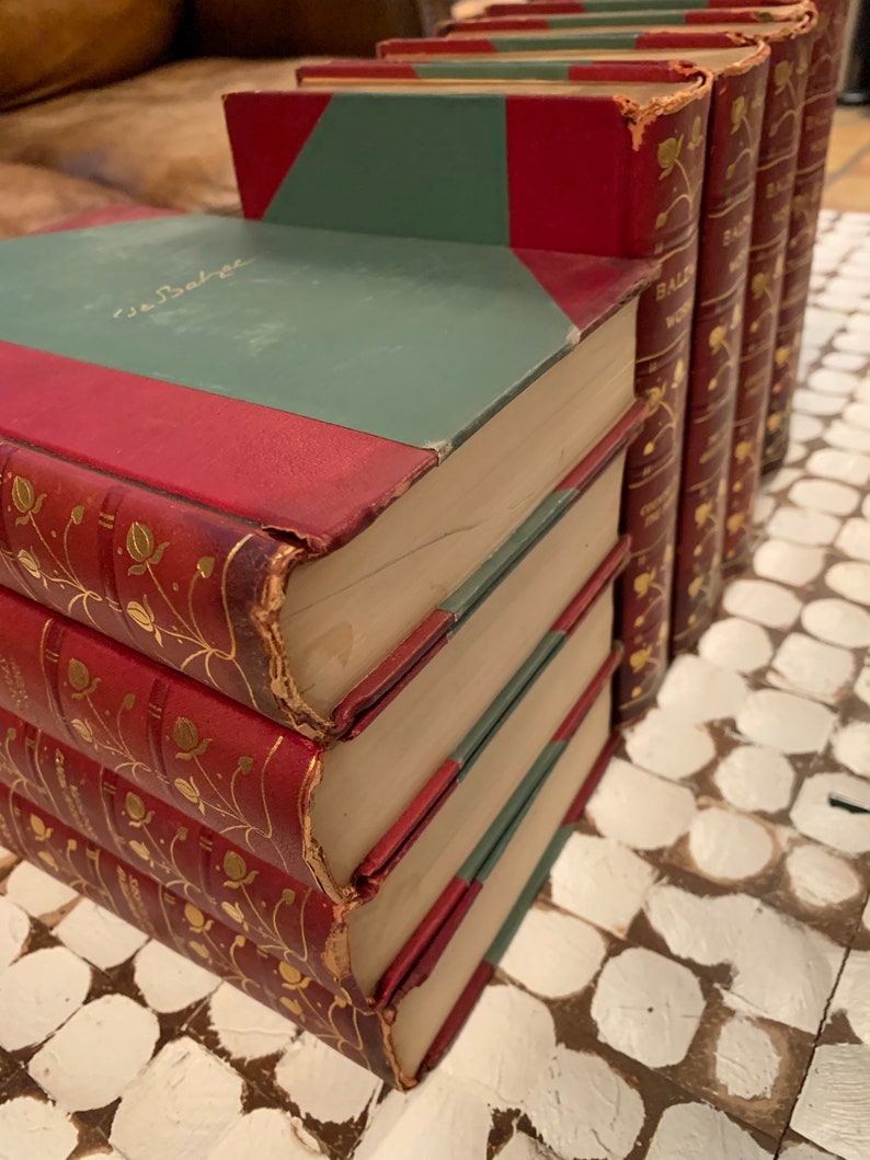 1900 Set of 9, Works of Honore De Balzac - Etsy