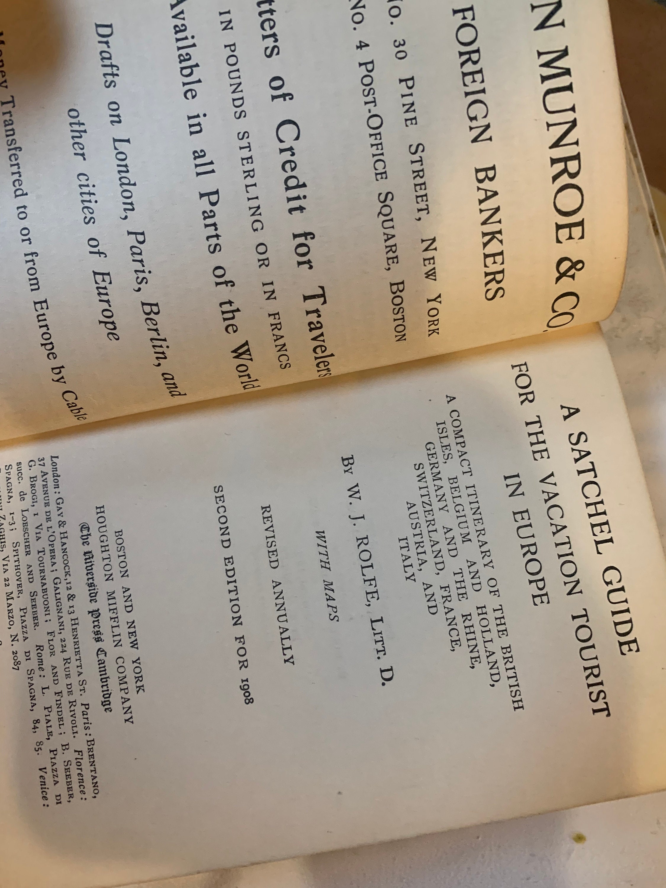 Rare Antique Amazing Find: Satchel Guide to Europe 1900 - Etsy