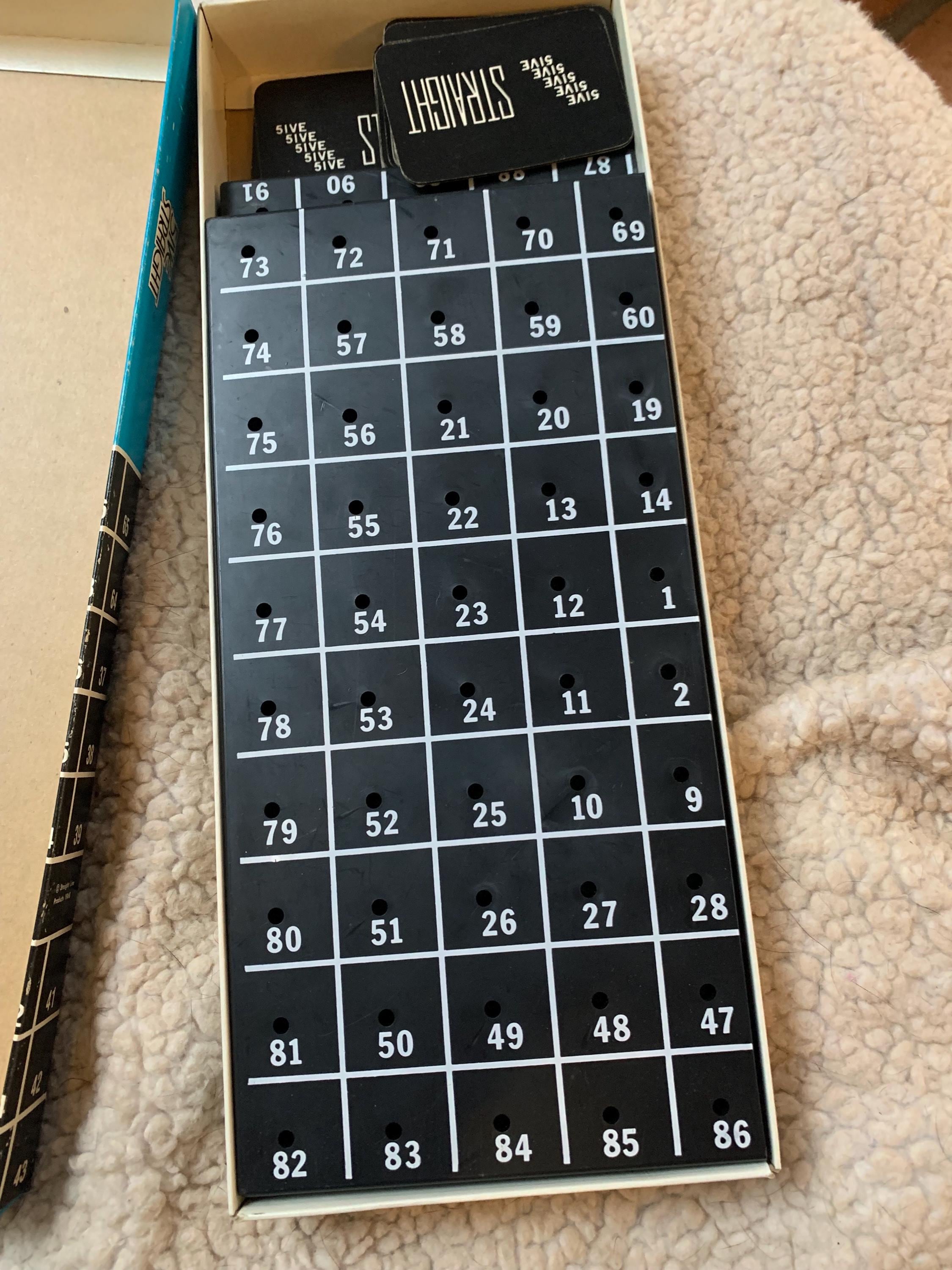 1968 Five Straight Pegboard Game (complete) by Straight Line Products ...