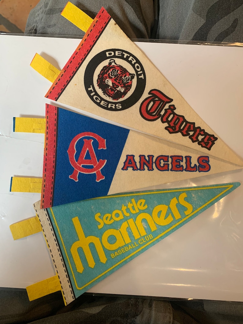 Rare Lot 15 MLB 1970s Mini Felt Pennants - Etsy