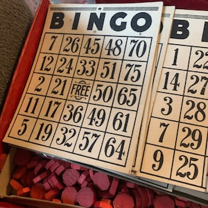 1920s Vintage Antique Bingo Game With 100s of Cards and Embossed ...