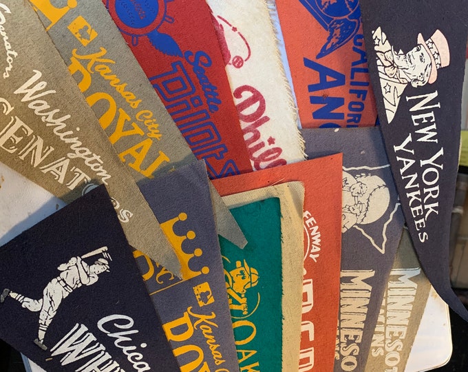 Rare Late 1950s, Early 1960s MLB Team Mini Pennants - Etsy