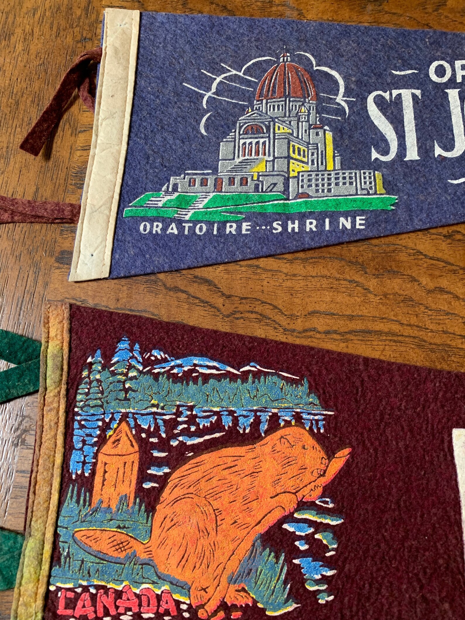 Five 1950s Felt Pennants / Flags of Canada - Etsy