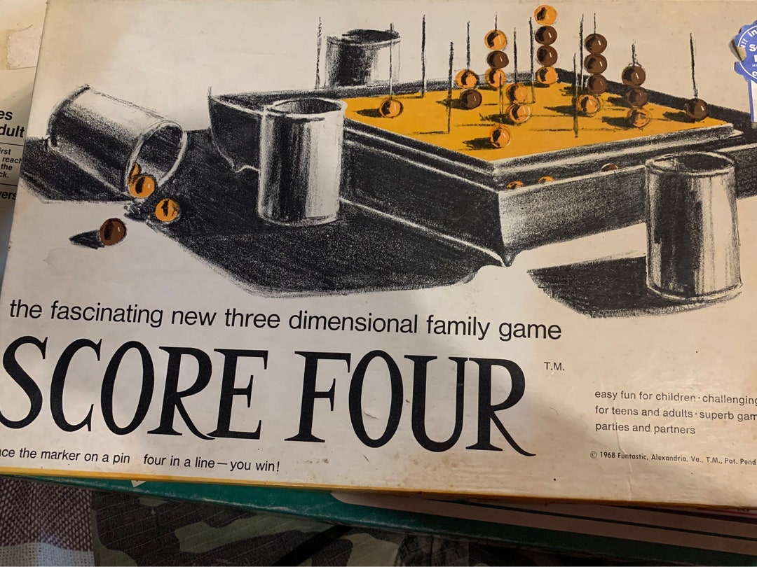 Vintage Score Four Game 3-D Family Game 1968 - Etsy