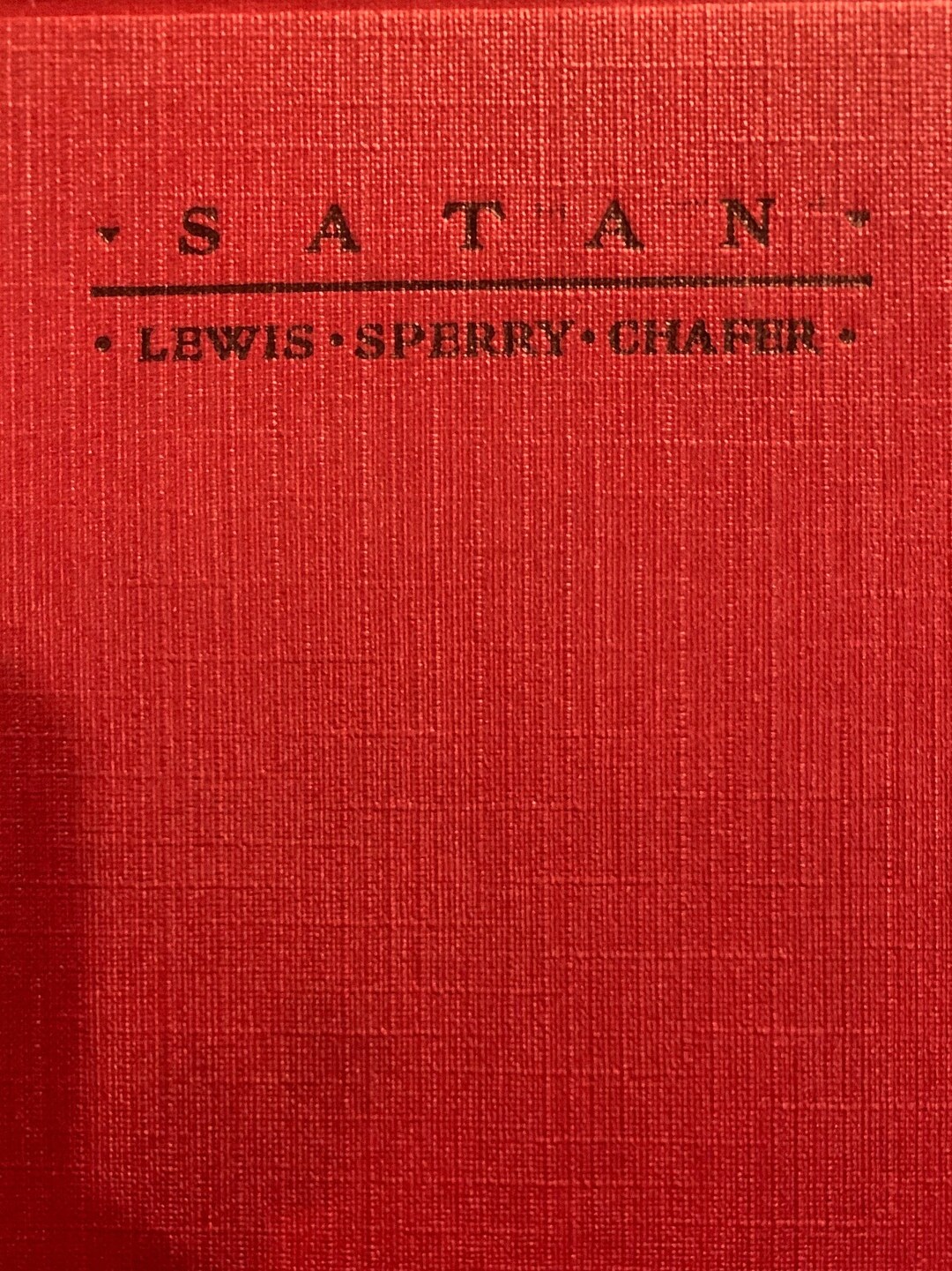 Satan by Lewis Sperry Chafer 1919 First Edition - Etsy