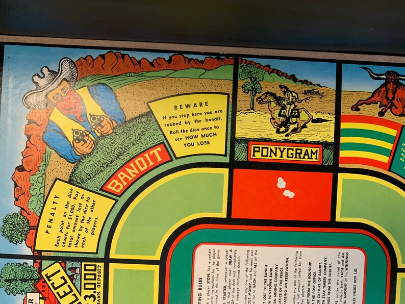 1947 Pony Express Board Game (complete) - Etsy