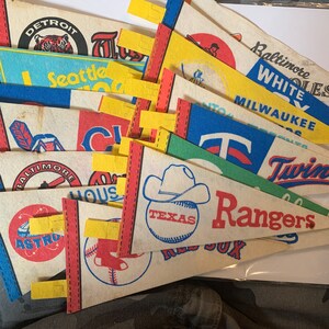 Rare Lot 15 MLB 1970s Mini Felt Pennants - Etsy