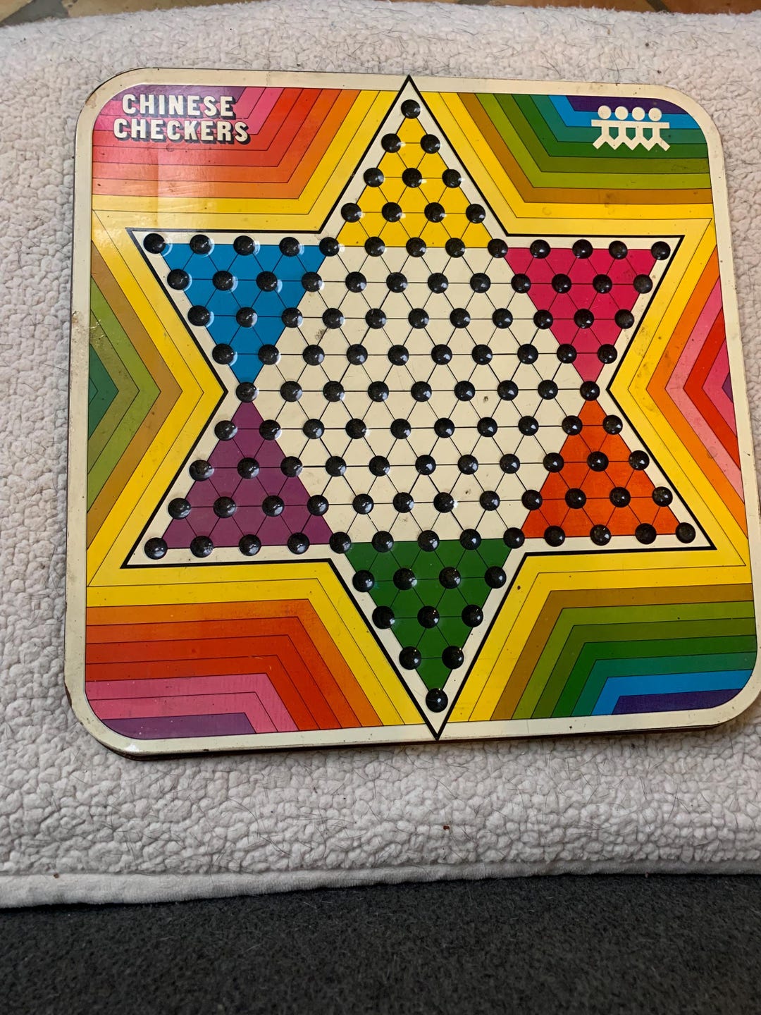 Vintage 1970s Hip Cool Chinese Checkers Metal Board - Etsy