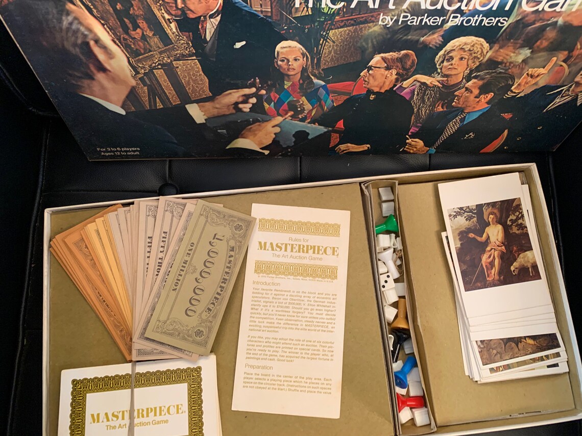 Vintage Masterpiece Board Game 1970 Parker Brothers - Etsy