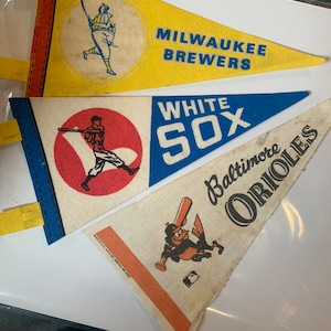 Rare Lot 15 MLB 1970s Mini Felt Pennants - Etsy