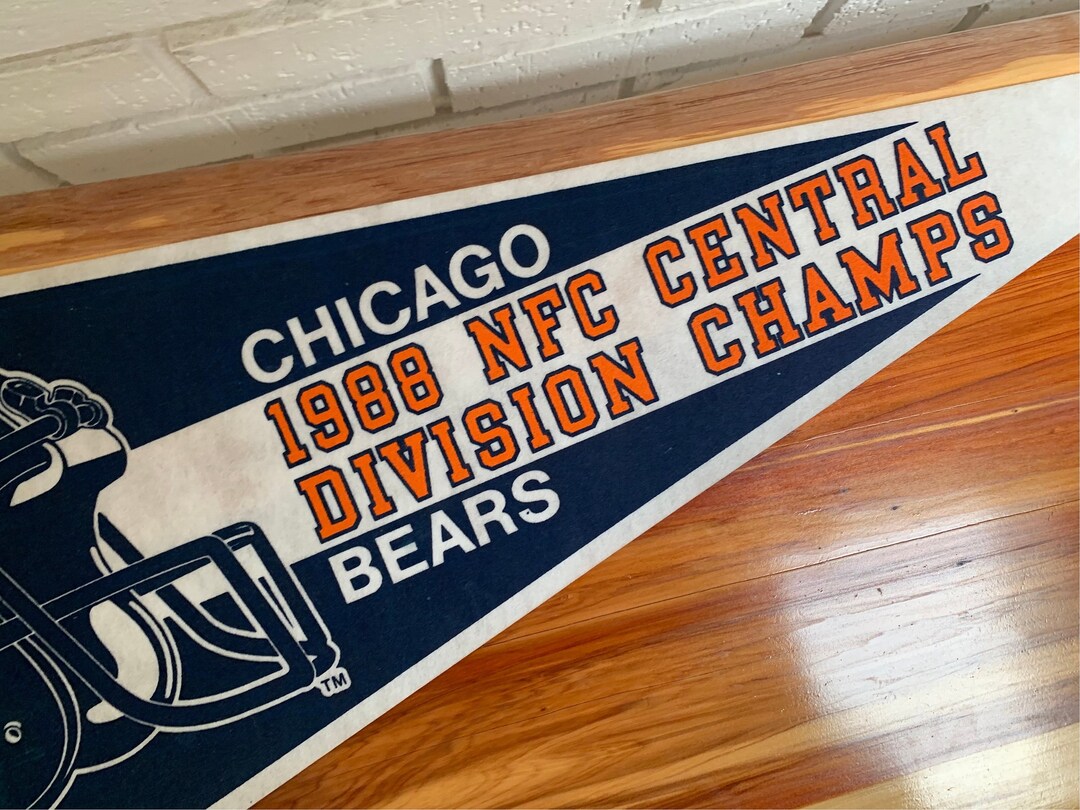 1988 Chicago Bears Central Division Champions NFL Felt Pennant - Etsy