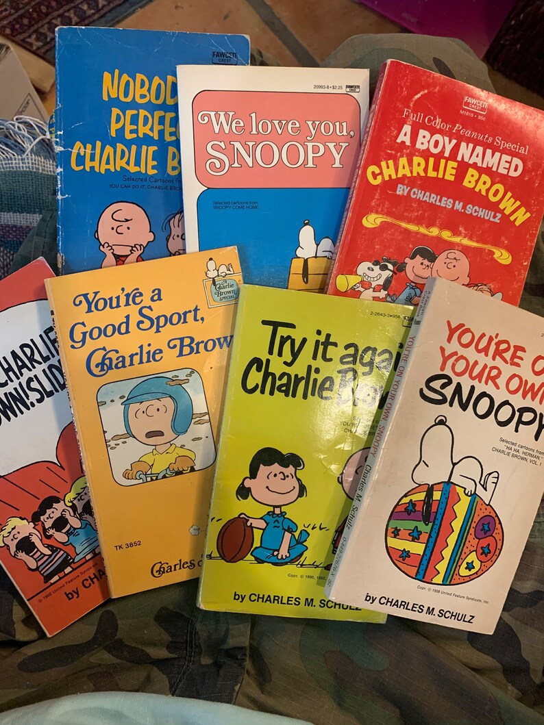 13 Vintage Charlie Brown and Snoopy Books 1960-1980s - Etsy