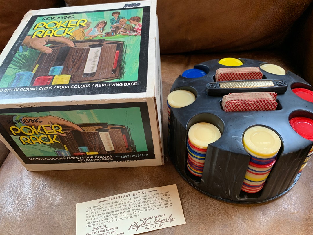 Revolving Poker Rack Vintage With Chips - Etsy