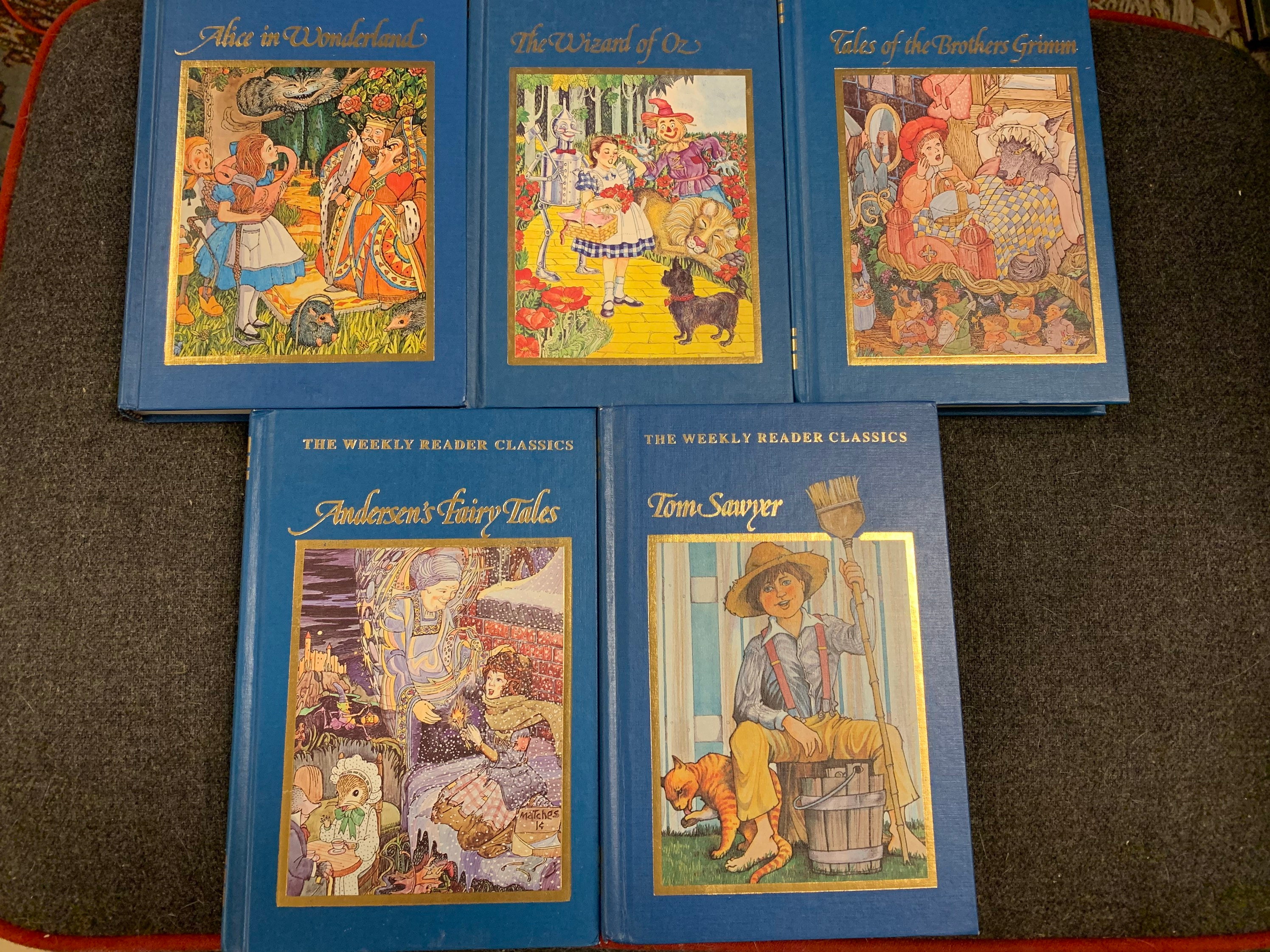 Vintage 5-set Weekly Classic Readers: Wizard of Oz, Alice in Wonderland ...