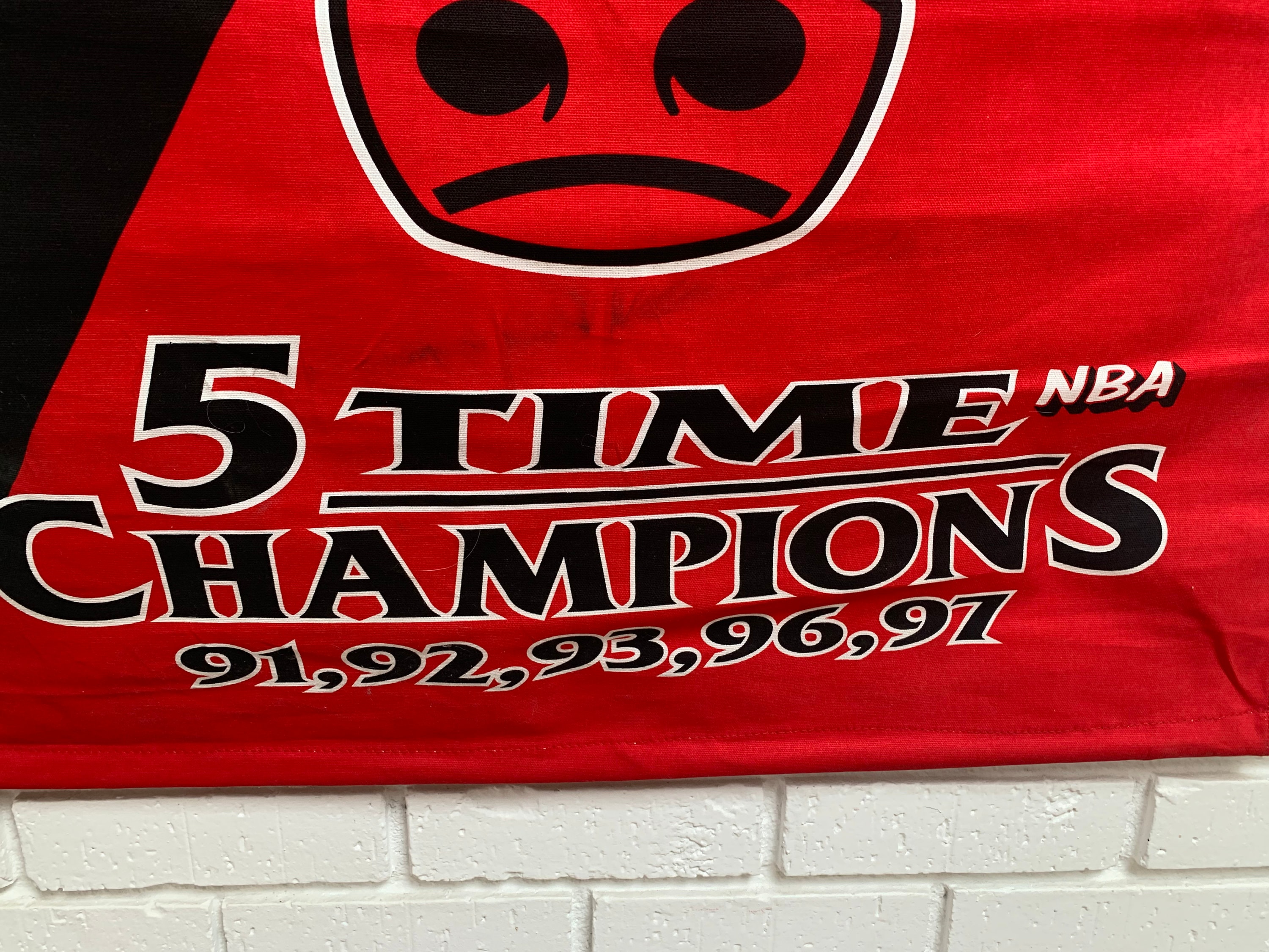 Large Vintage Chicago Bulls NBA Championships Banner - Etsy