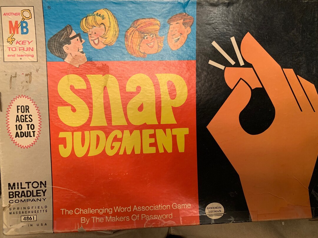 Vintage Snap Judgment Game (1968) - Etsy