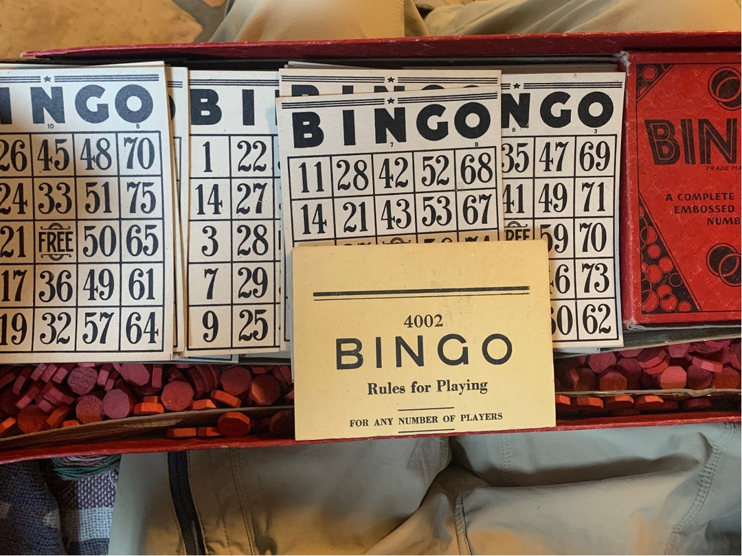 1920s Vintage Antique Bingo Game With 100s of Cards and Embossed ...