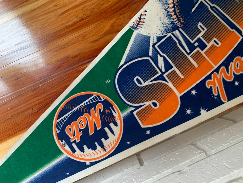 1990s New York Mets MLB Felt Pennant - Etsy