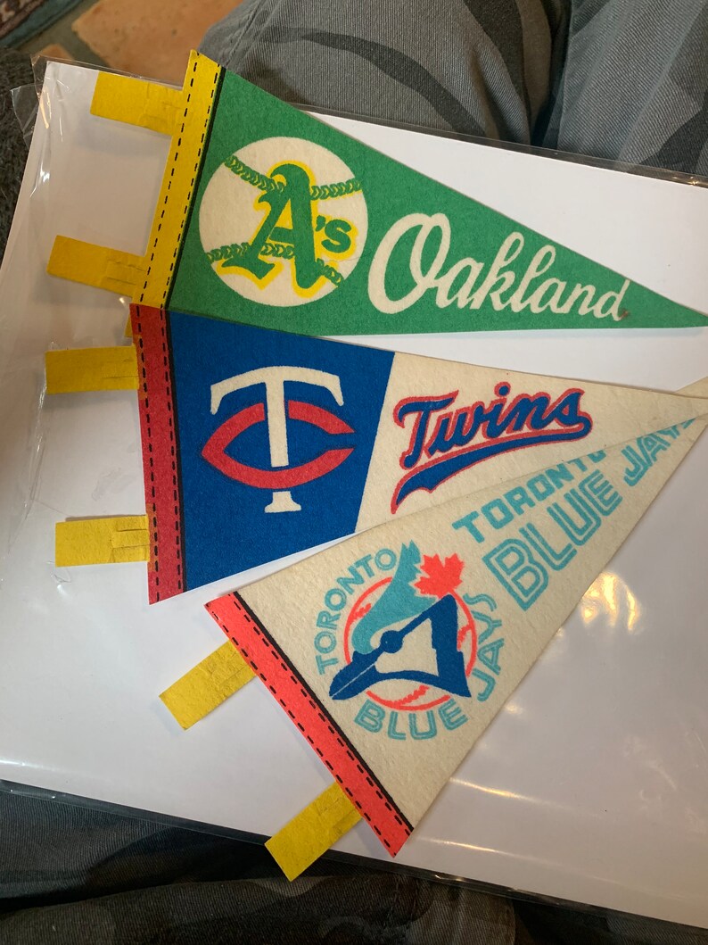 Rare Lot 15 MLB 1970s Mini Felt Pennants - Etsy