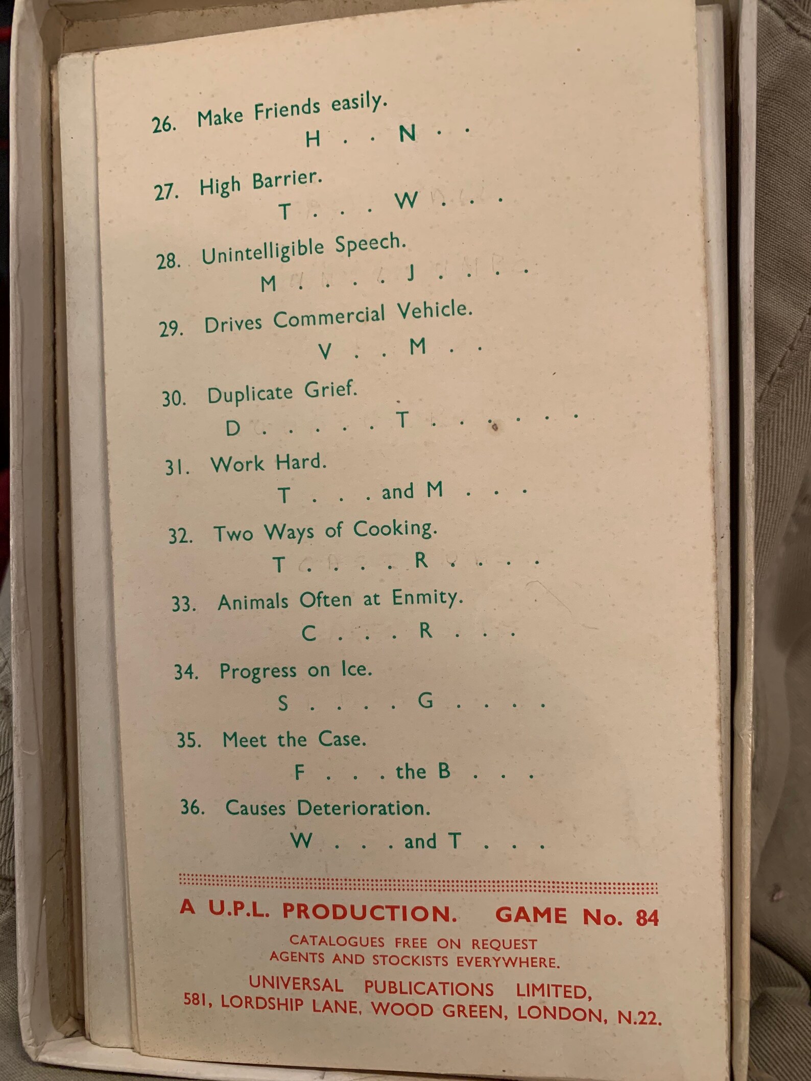 UPL Party Games Rhyming Phonetics Game - Etsy